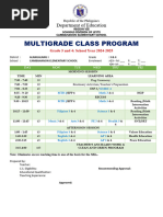 Class Program 2025-2026 Overview | PDF | Pedagogy | Philippines