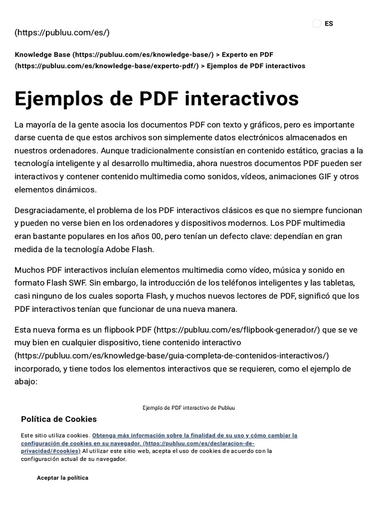 Ejemplos de PDF Interactivos | PDF | Cookie HTTP | Adobe Flash