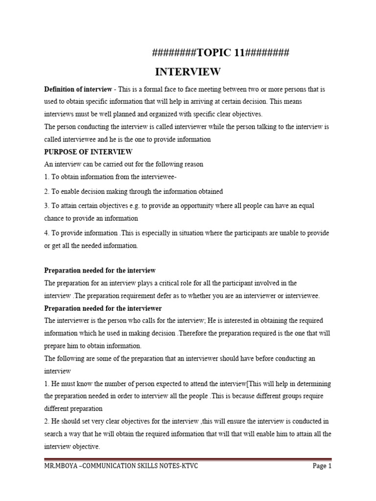 Interview | PDF | Interview | Job Interview