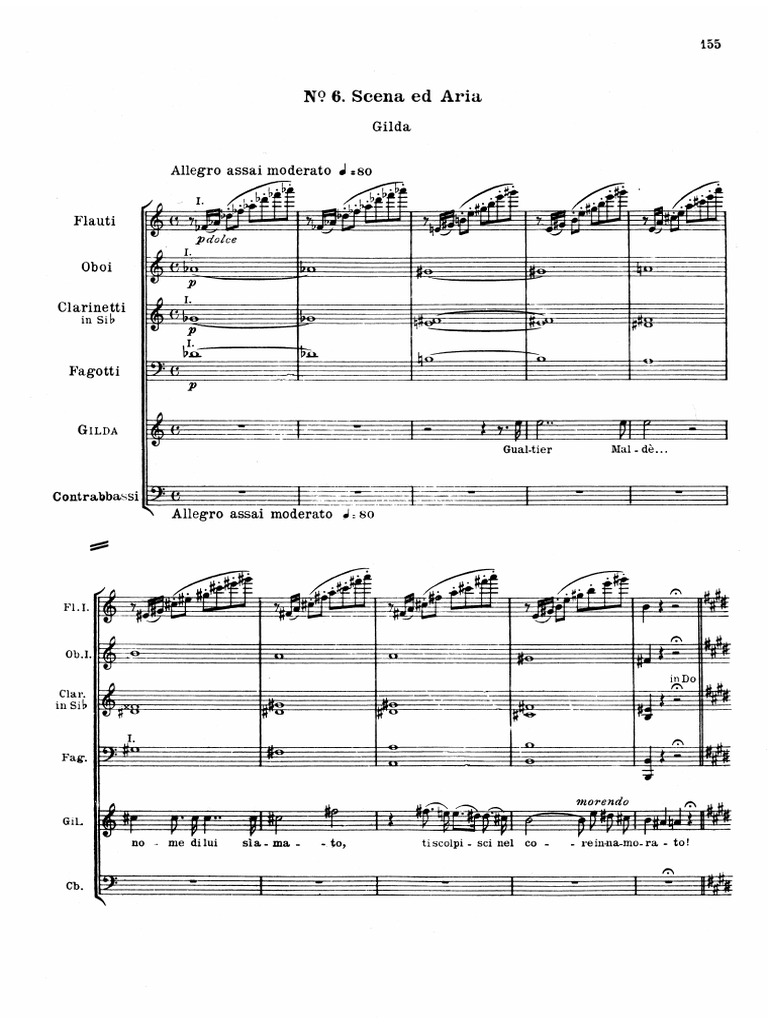 Verdi - Caro Nome - Score | PDF