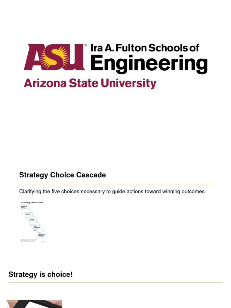 Strategy Choice Cascade | PDF | Strategic Management | Business Model