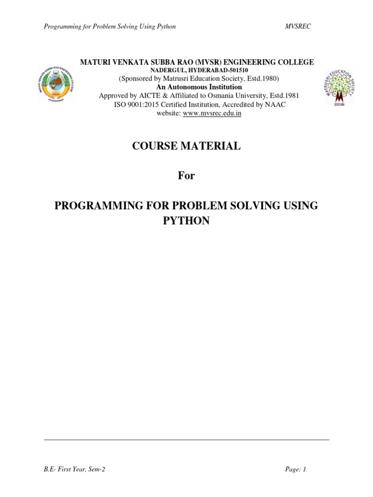 Python Notes Unit 1 Pdf Data Type Computer Program 6577