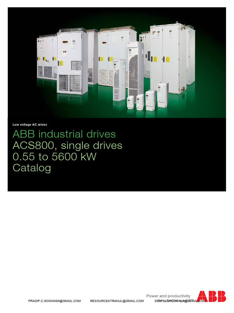 Abb Acs 800 Catalog 5600kw | PDF