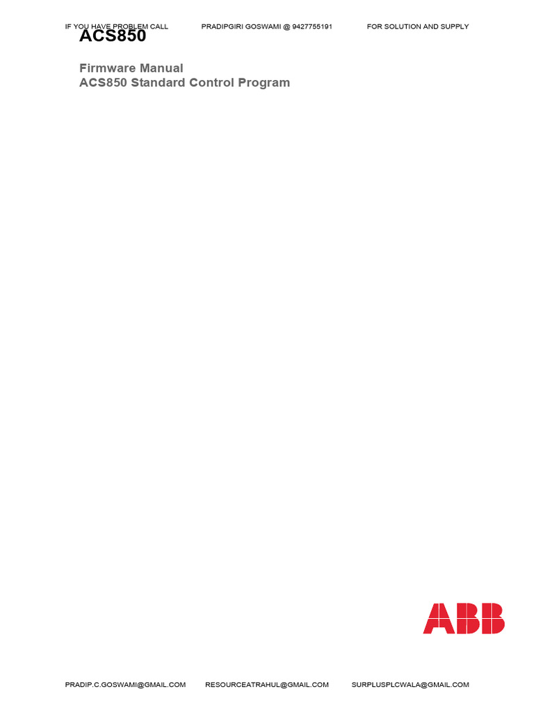 Abb Acs 850 04 Firmware Manual | PDF | Menu (Computing) | Parameter (Computer Programming)