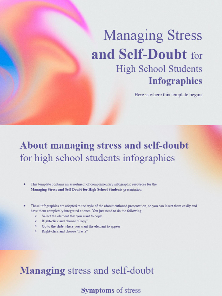 Managing Stress and Self-Doubt For High School Students Infographics by ...
