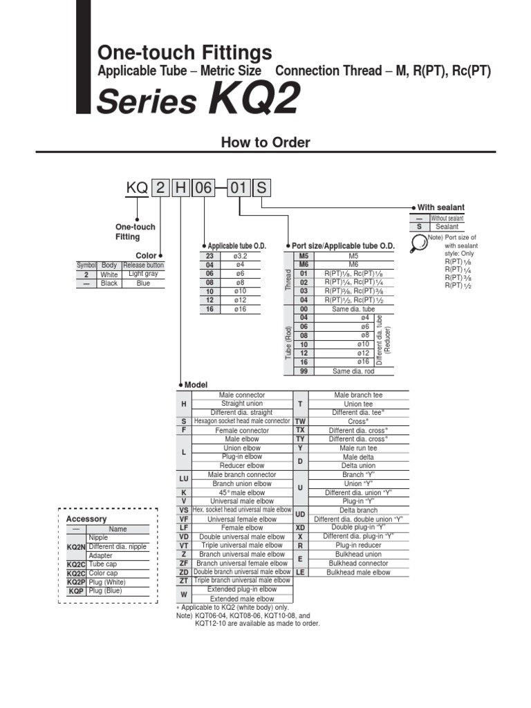 Conectores Series Kq2 SMC | PDF | Electrical Connector | Joining