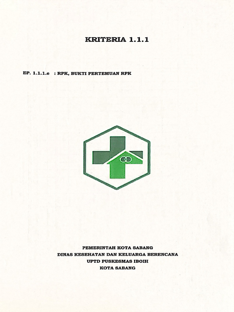 1.1.1.e RPK, Bukti Pertemuan RPK | PDF