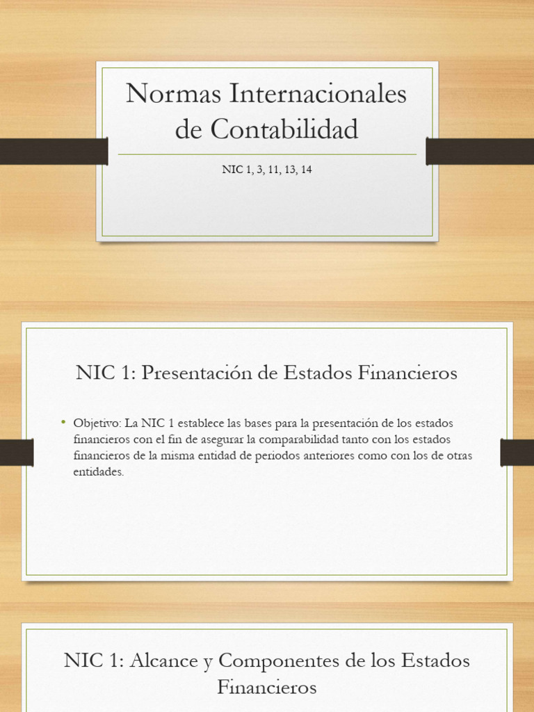 Normas Internacionales de Contabilidad | PDF | normas internacionales de INFORMACION FINANCIERA ...