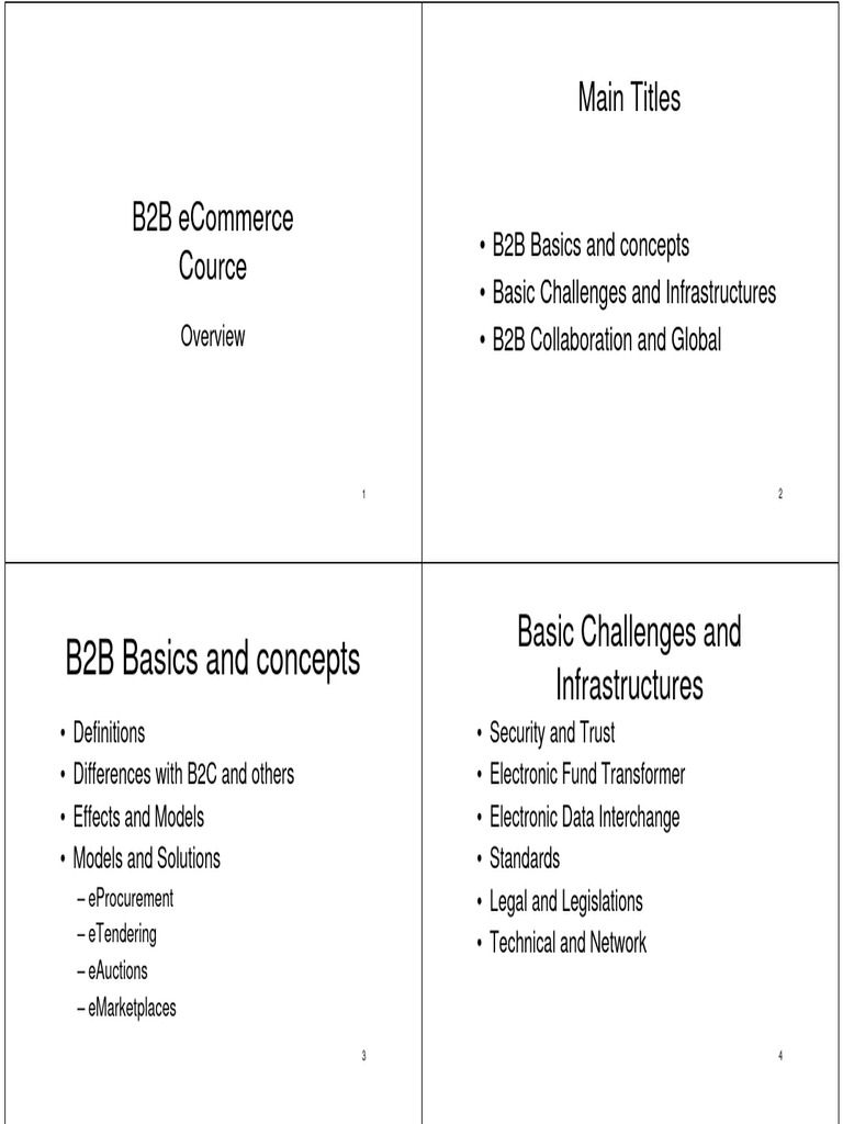 1 - B2B - Ecommerce - Main - Titles | PDF | E Commerce | Business