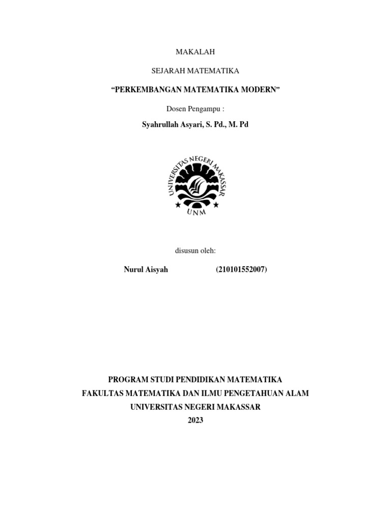 Perkembangan Matematika Modern | PDF