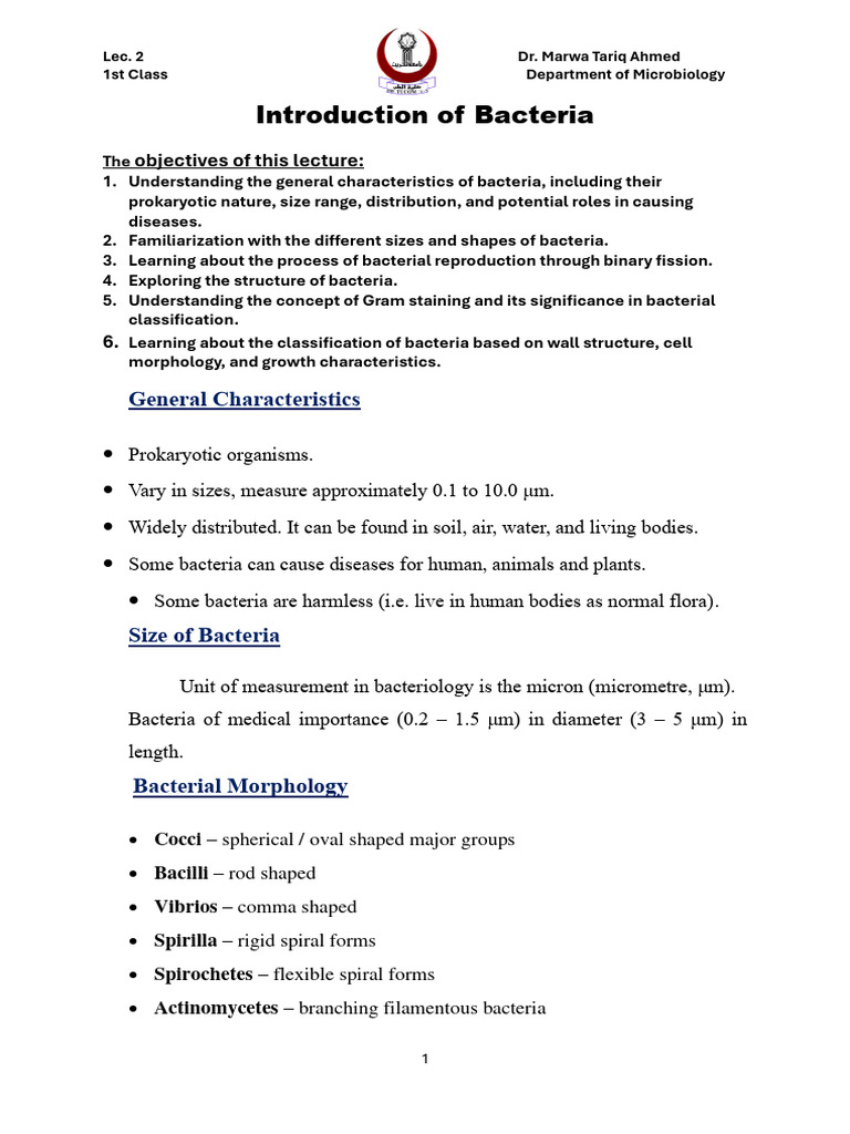 Introduction of Bacteria | PDF | Bacteria | Gram Positive Bacteria