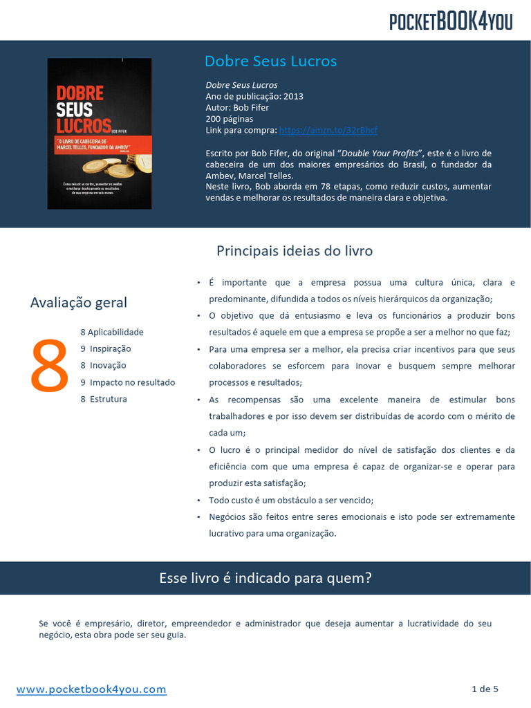 Dobre Seus Lucros: Estratégias de Bob Fifer | PDF | Despesa ...
