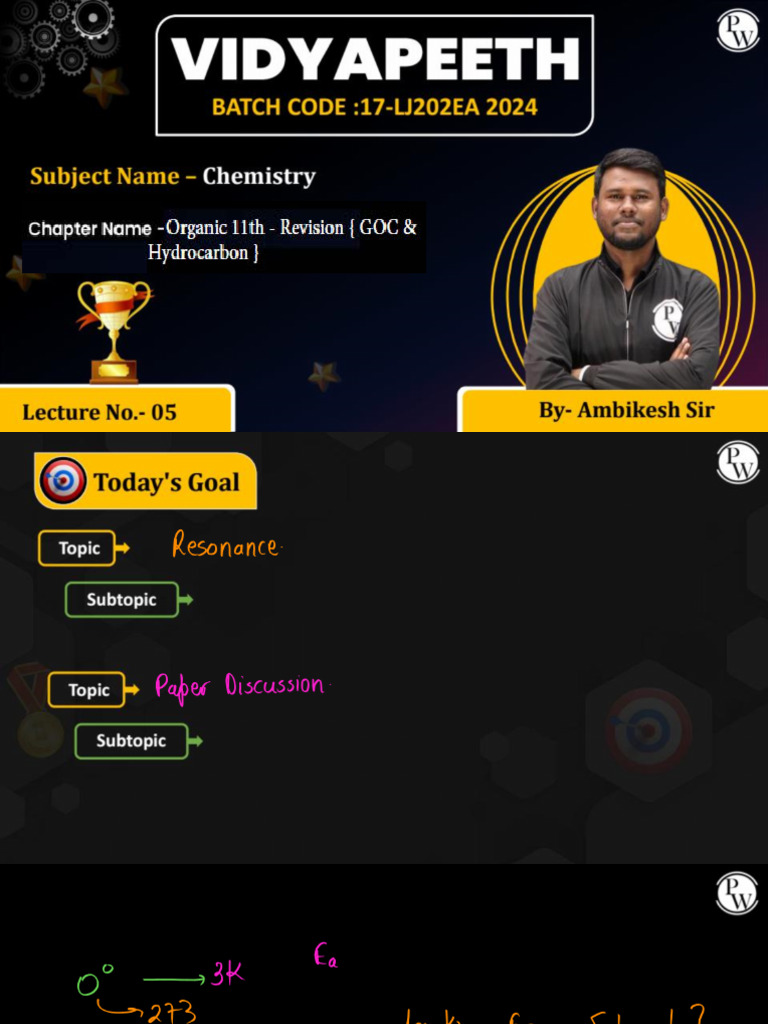 Organic 11th - Revision { GOC & Hydrocarbon } - 05 _ Class Notes _ 17 ...