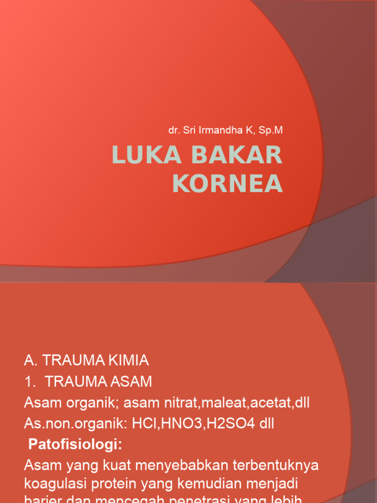 Luka Bakar Kornea DR Ime SPM | PDF