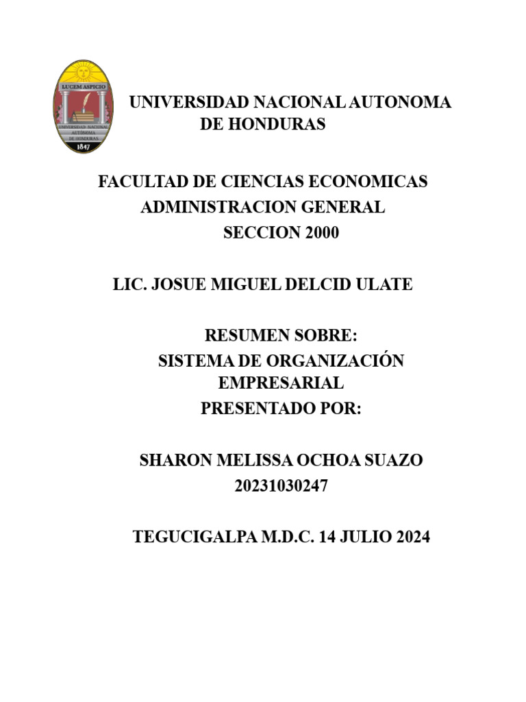 Ochoa Sharon U5T4a1 | PDF | Business | Economias