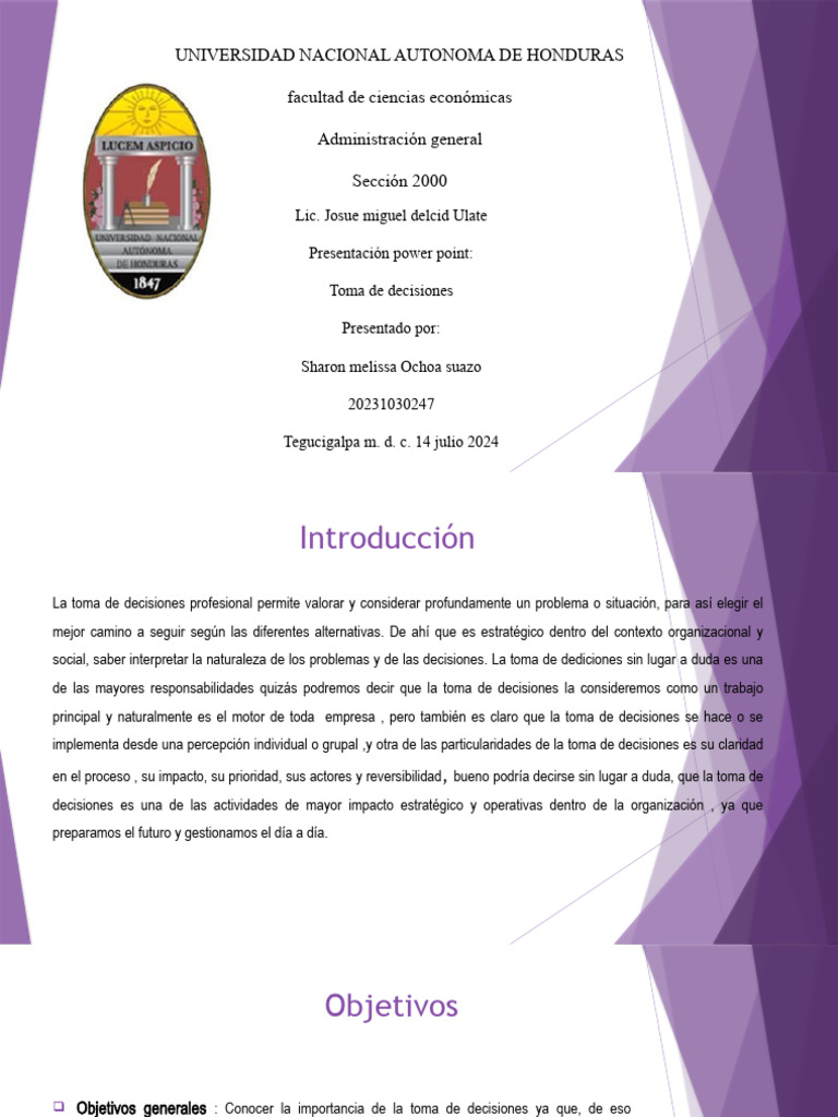 Ochoa Sharon U4T2a1 | PDF | Toma de decisiones | Ciencias del ...