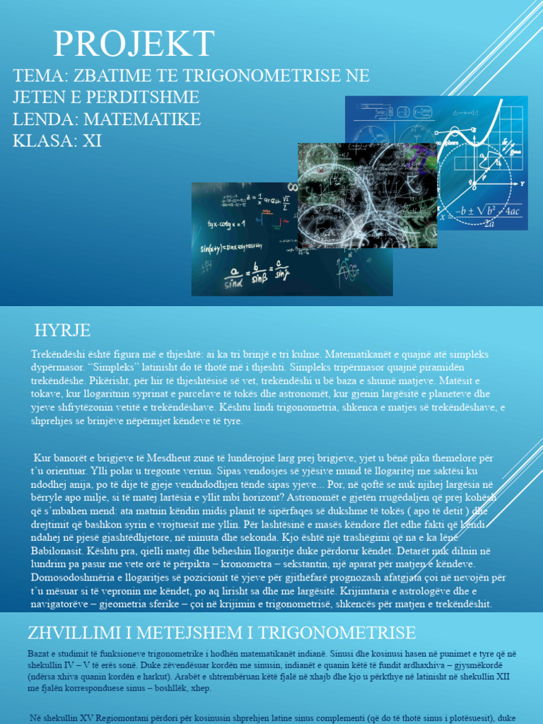 Projekt Matematike KL - XI | PDF