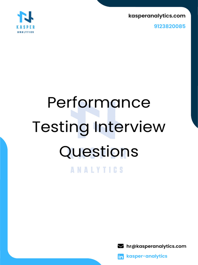 Performance Testing Interview Questions | PDF | Software Testing ...