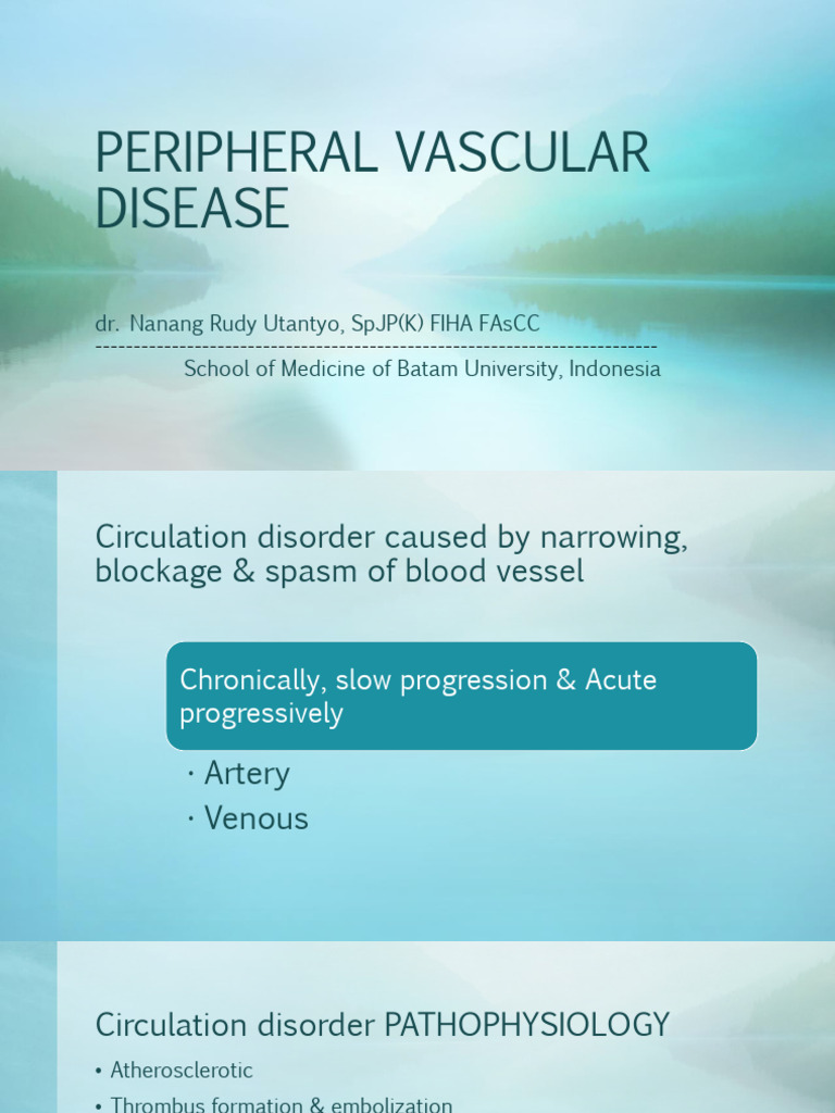 Peripheral Vascular Disease | PDF | Vein | Atherosclerosis