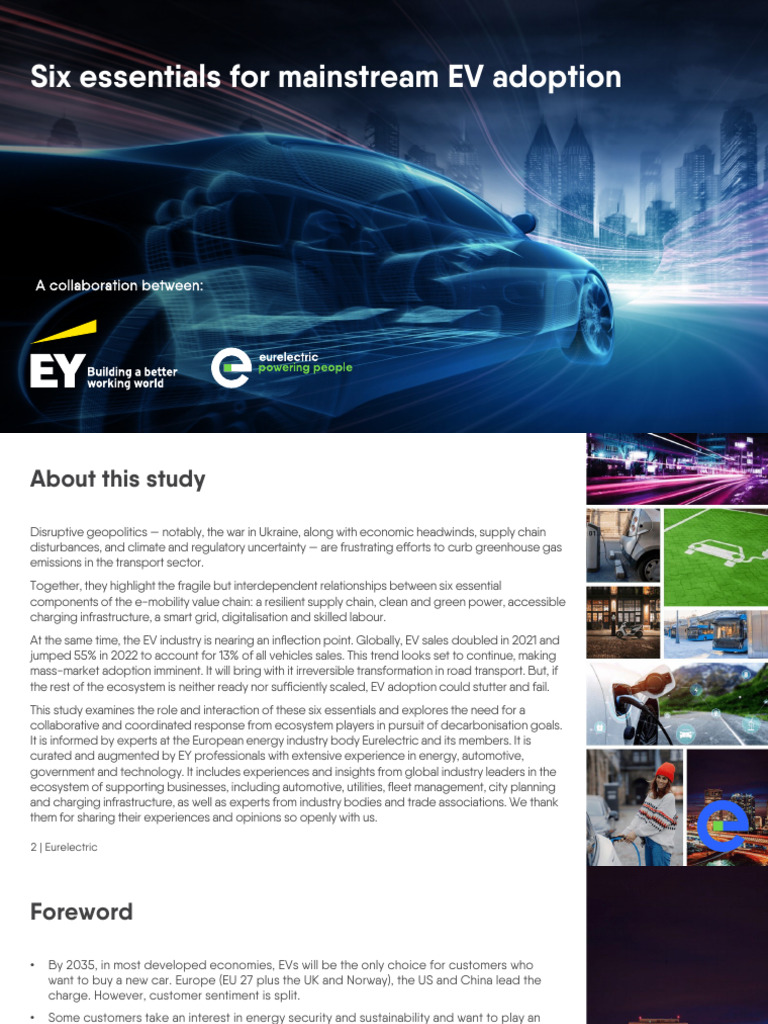 Six Essentials For Mainstream Ev Adoption 2023 Eyeurelectric Study H 46318726 | PDF | Electric ...