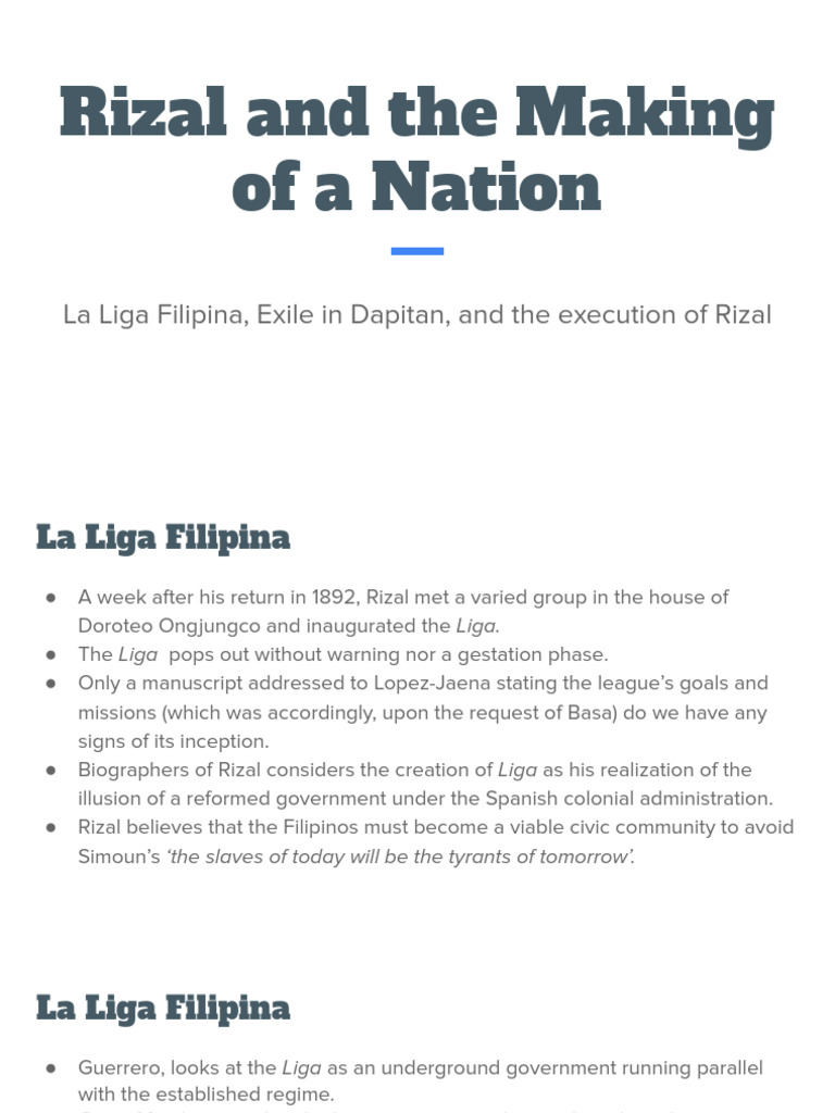 Rizal and The Making of A Nation | PDF | Philippines