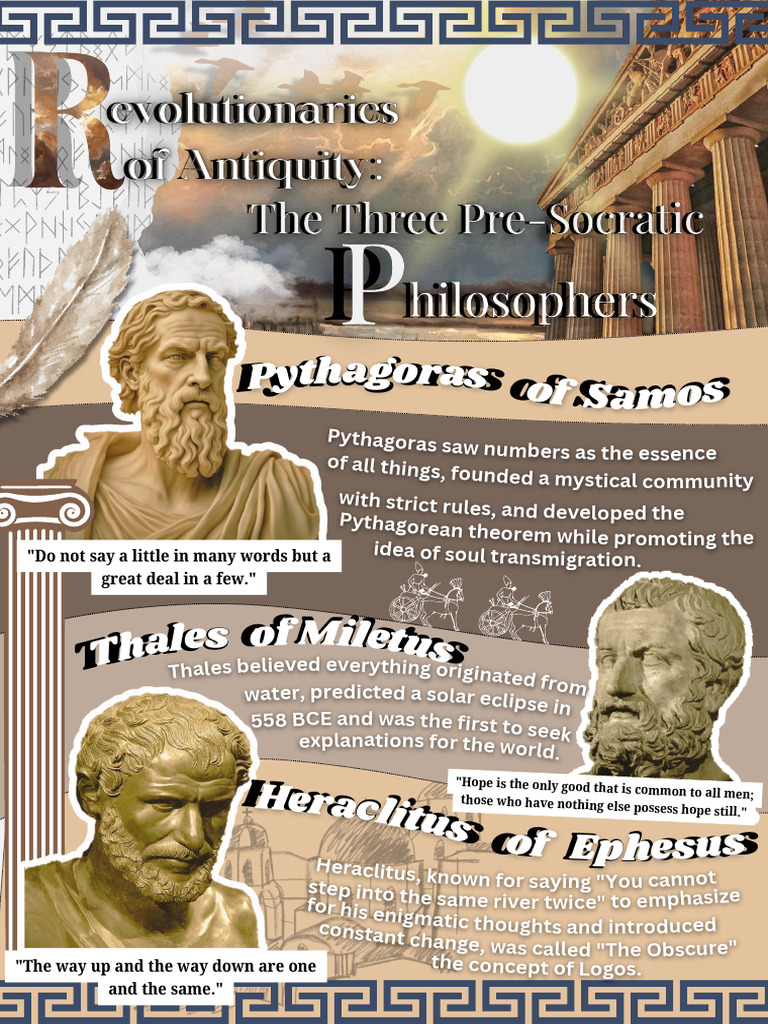 Pre-Socratic Philosophers | PDF | Ancient Greece | Ancient Greek Philosophy