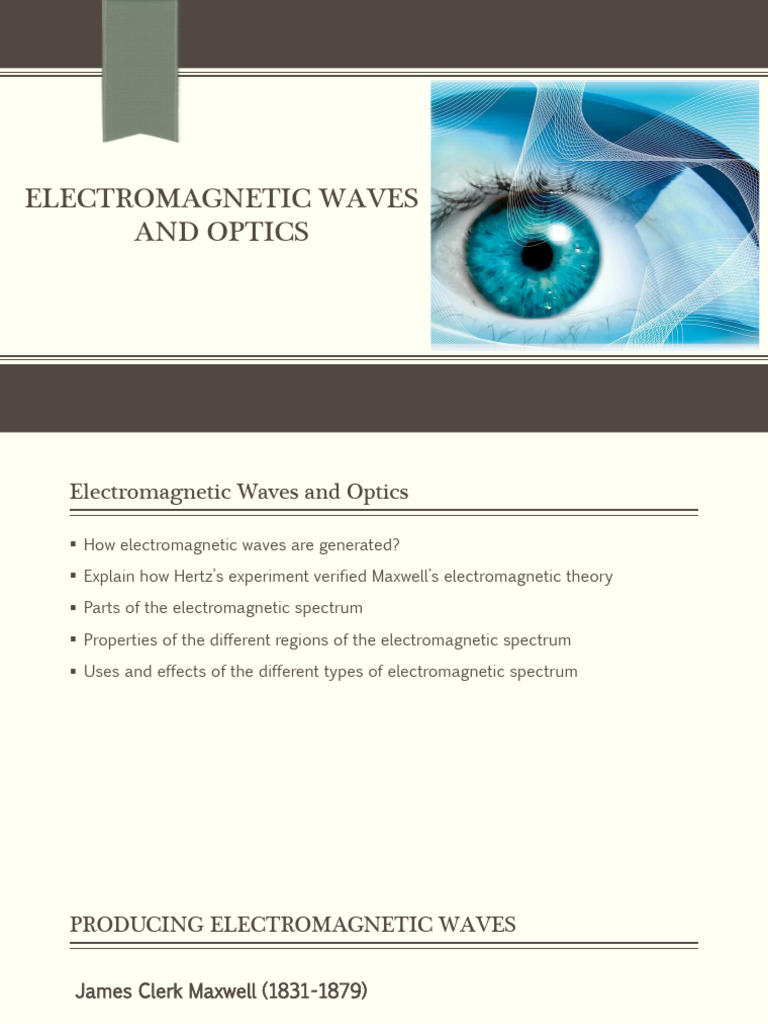 Electromagnetic Waves and Optics | PDF | Electromagnetic Radiation | Electromagnetic Spectrum