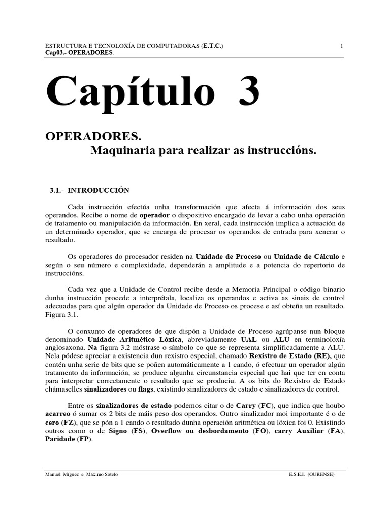 Cap03 Operadores | PDF