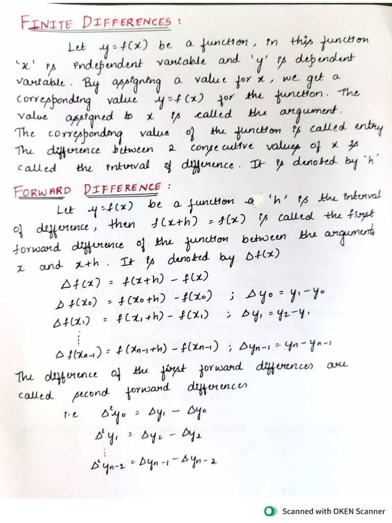 Finite Differences | PDF