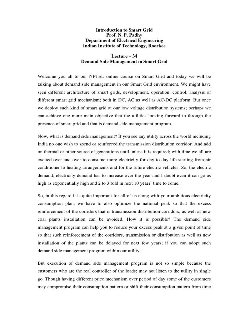 Unit 4 DSM-DR | PDF | Electrical Grid | Smart Grid