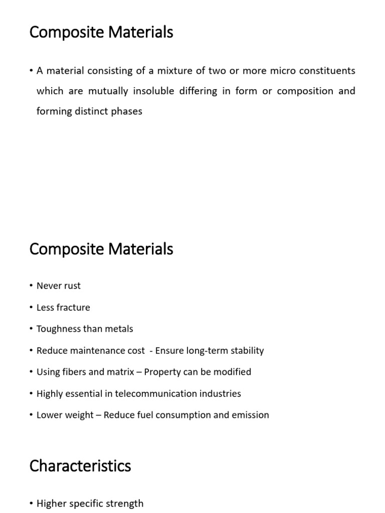 3B Comp. Materials Class Notes | PDF | Composite Material | Fibers