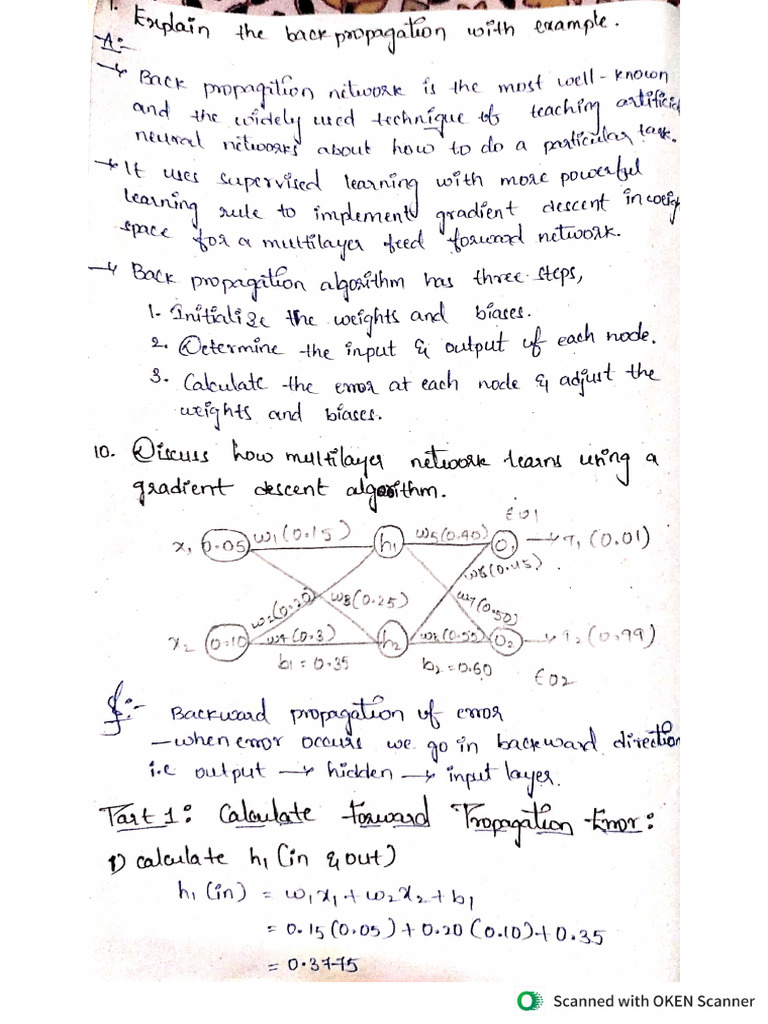ML-Unit2-Back Propagation Problem | PDF