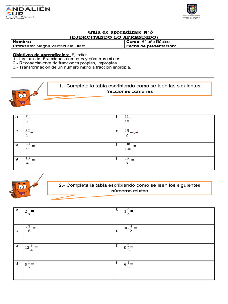 Matemática 6° Año Guía Repasando | PDF