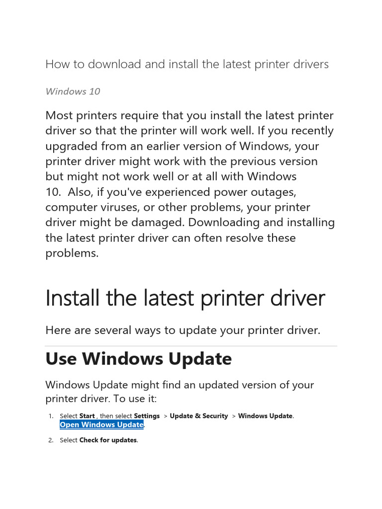 11how To Download and Install The Latest Printer Drivers | PDF ...