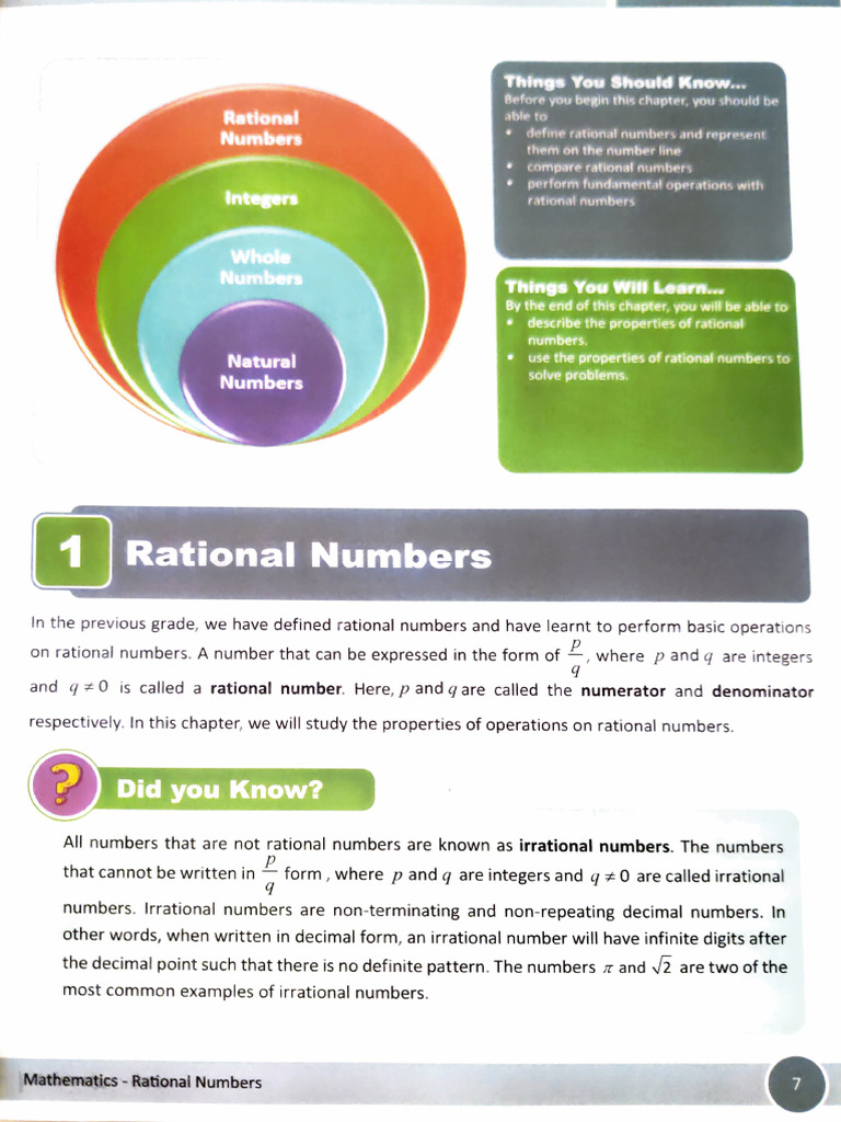 Ratinal Numbers Grade 8 | PDF | Numbers | Rational Number