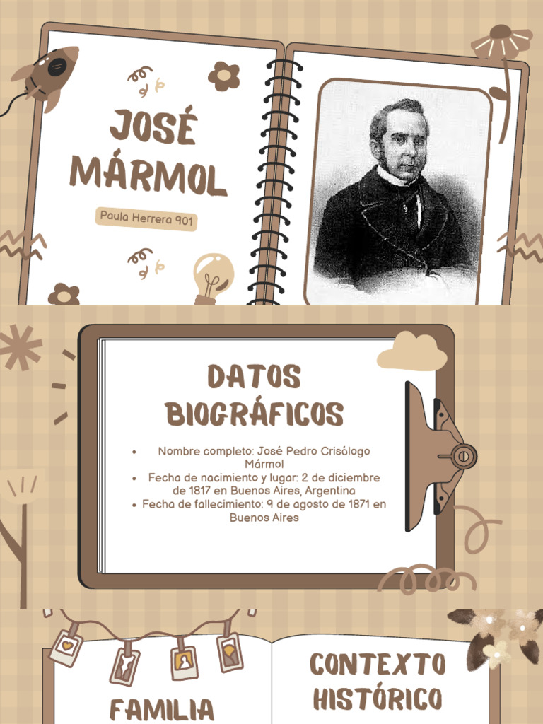 Biografía de José Mármol: Poeta y Político | PDF