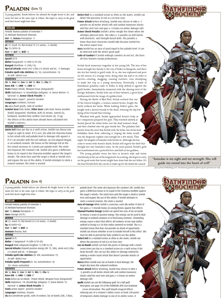 Pregen-Paladin | PDF