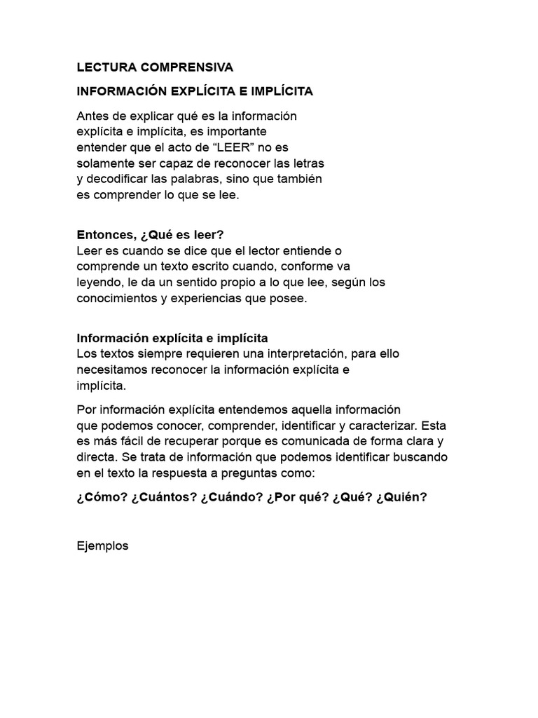 INFORMACI-N EXPL-CITA E IMPL-CITA - Causa y Efecto | PDF | Información