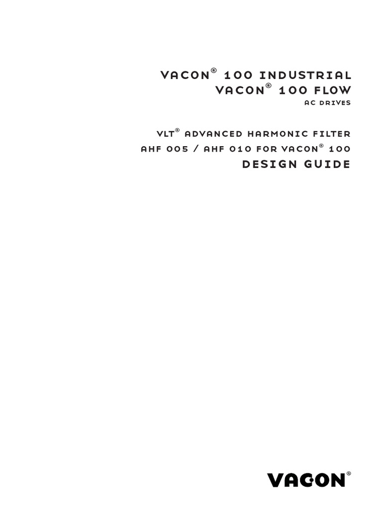Ahf - 005 - Ahf - 010 - For - Vacon | PDF | Electrical Engineering | Electronics