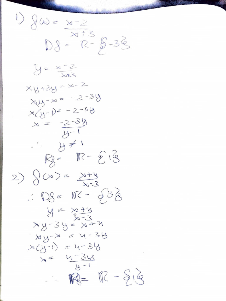Pranav BPS Domain and Range of Rational Function | PDF