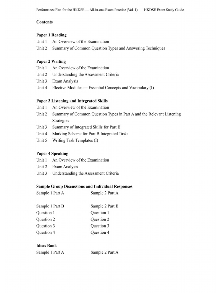 Hkdse Eng Exam Guide 1 | PDF