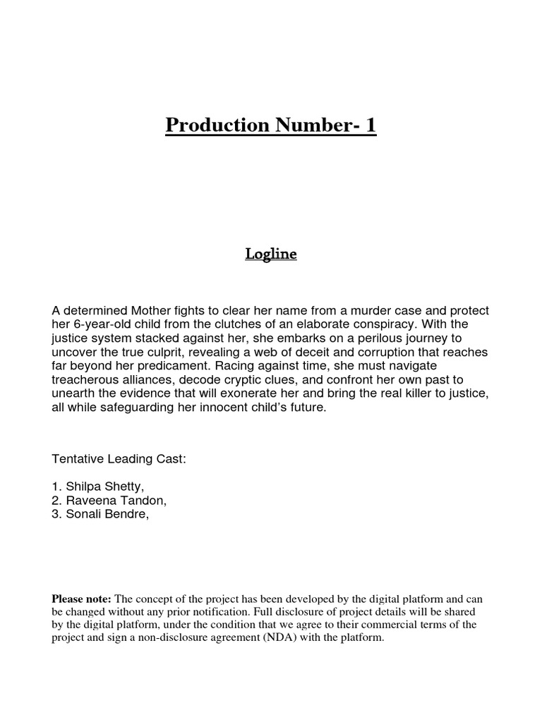 Production 1 - Purposal (UP) | PDF