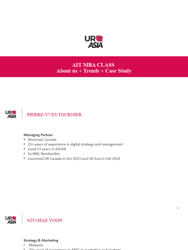 URAsia - AIT MBA Class | PDF | E Commerce | Digital Marketing