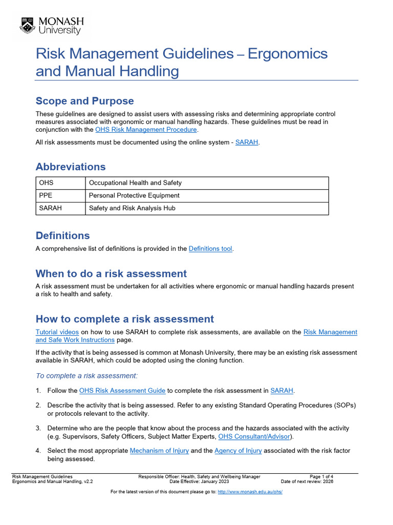 Risk Management Ergo | PDF | Occupational Safety And Health | Risk