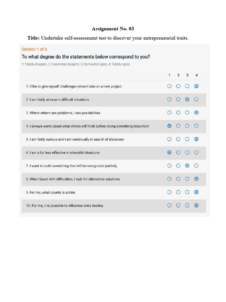 Assignment No 3 EDP | PDF | Self-Improvement