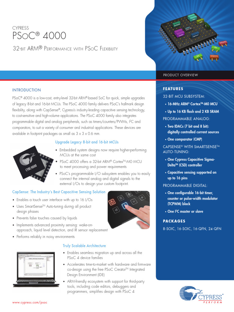 Infineon PSOC 4000 Product Overview ProductBrief v01 00 en | PDF ...