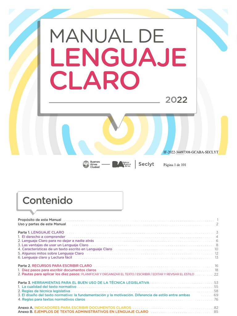 Manual de Lenguaje Claro | Descargar gratis PDF | Lenguaje simple ...