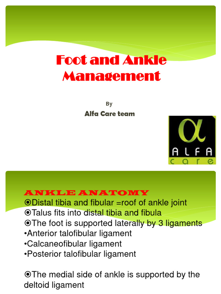 Foot and Ankle Management | PDF | Ankle | Foot