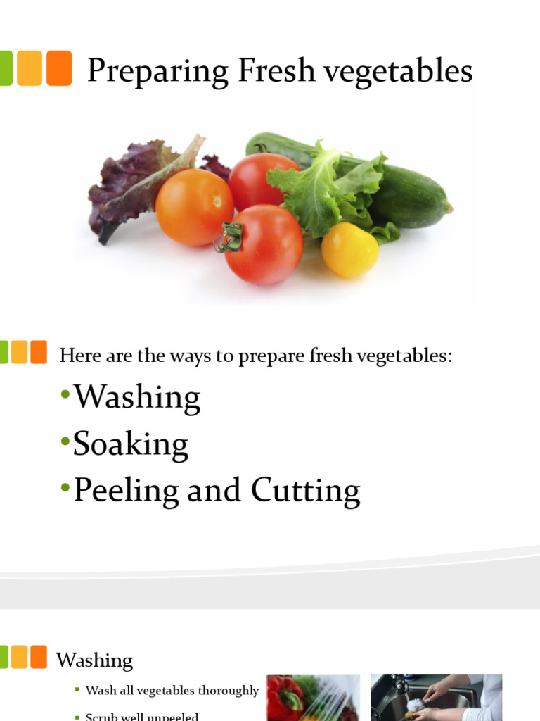 Fresh Vegetable Preparation Guide | PDF | Vegetables | Garlic