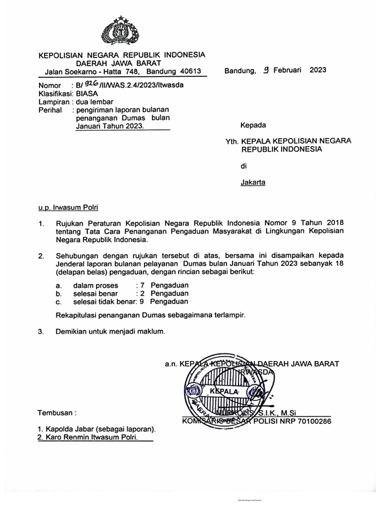 Lapbul Bulan Jan 2023 | PDF